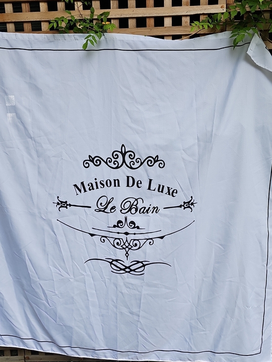 Home Trends | Bath | Maison De Luxe Le Bain White Shower Curtain With ...